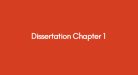 Dissertation Chapter 1 | Download Free Examples