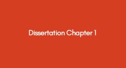 Dissertation Chapter 1 | Download Free Examples