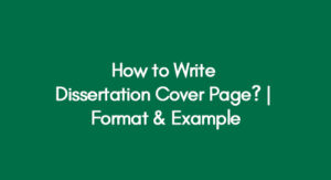 How to Write Dissertation Cover Page? | Format & Example | Download ...
