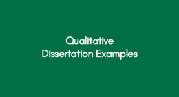 Qualitative Dissertation Example | Download Free Examples