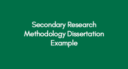 Secondary Research Methodology Dissertation Example | Download Free ...